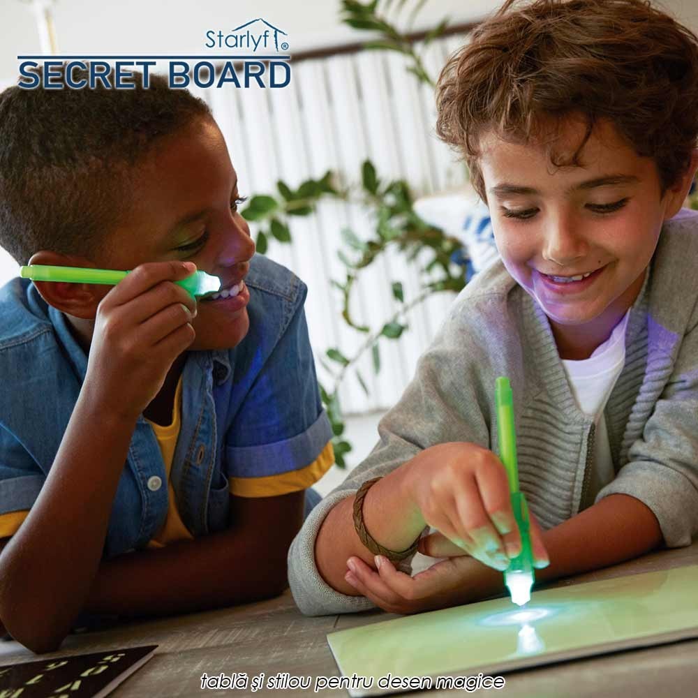 Secret Board | pret de la 49 lei | tabla si stilou pentru desene magice ...