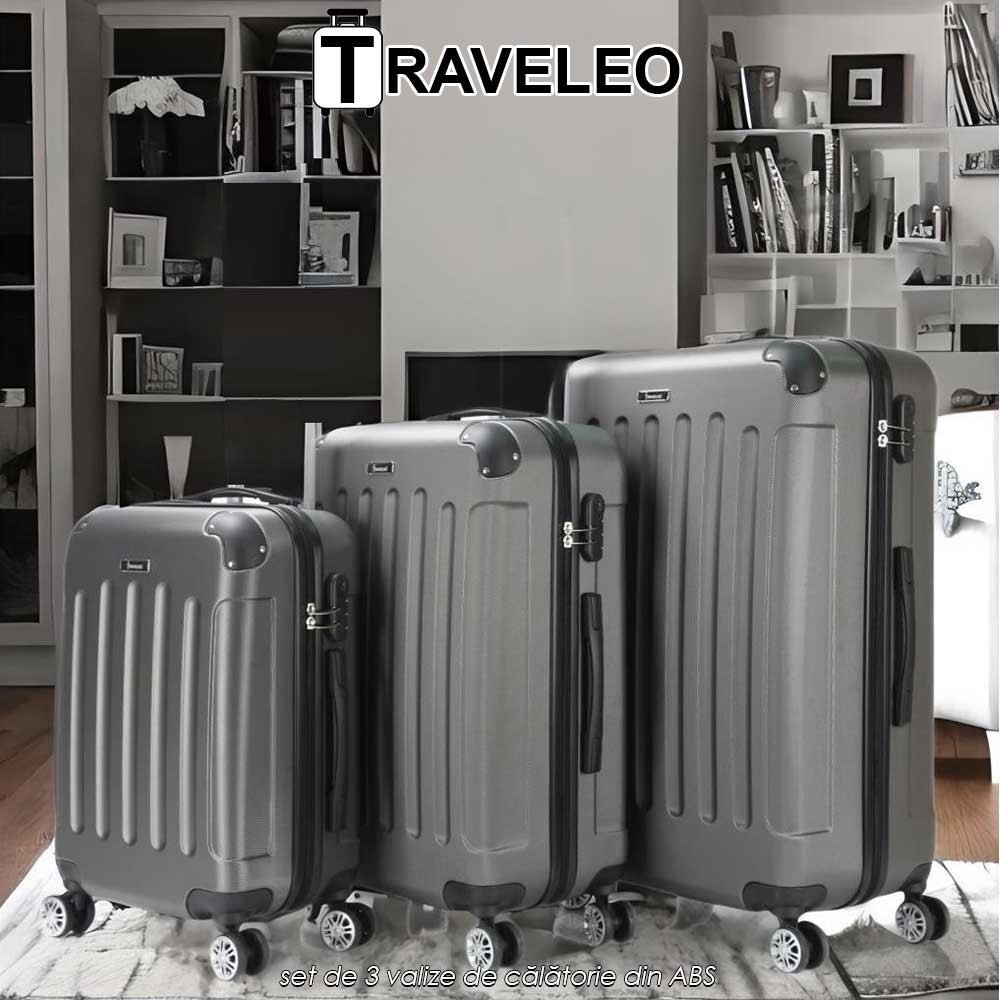 🧳Traveleo ABS01S | preț 649lei - transport Gratuit | set de 3 valize de ...