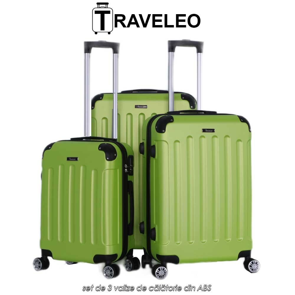 🧳Traveleo ABS01LG | preț 649lei - transport Gratuit | set de 3 valize ...
