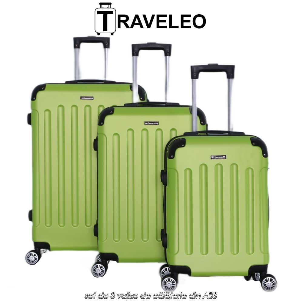 🧳Traveleo ABS01LG | preț 649lei - transport Gratuit | set de 3 valize ...