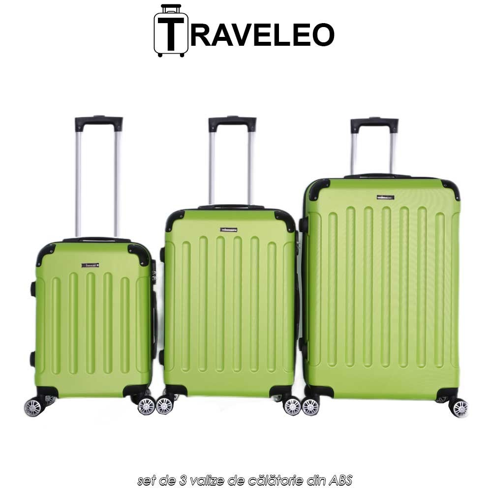 🧳Traveleo ABS01LG | preț 649lei - transport Gratuit | set de 3 valize ...