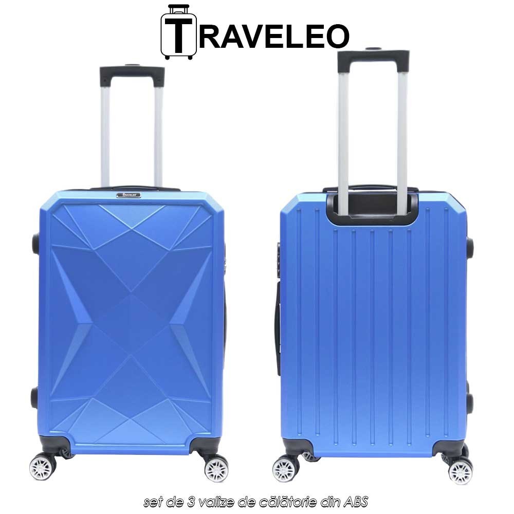 🧳Traveleo ABS03BL | preț 649lei - transport Gratuit | set de 3 valize ...