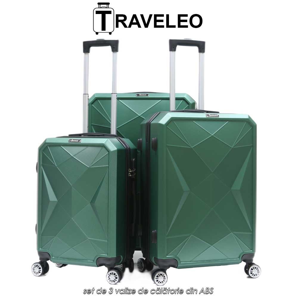 🧳Traveleo ABS03GR | preț 649lei - transport Gratuit | set de 3 valize ...
